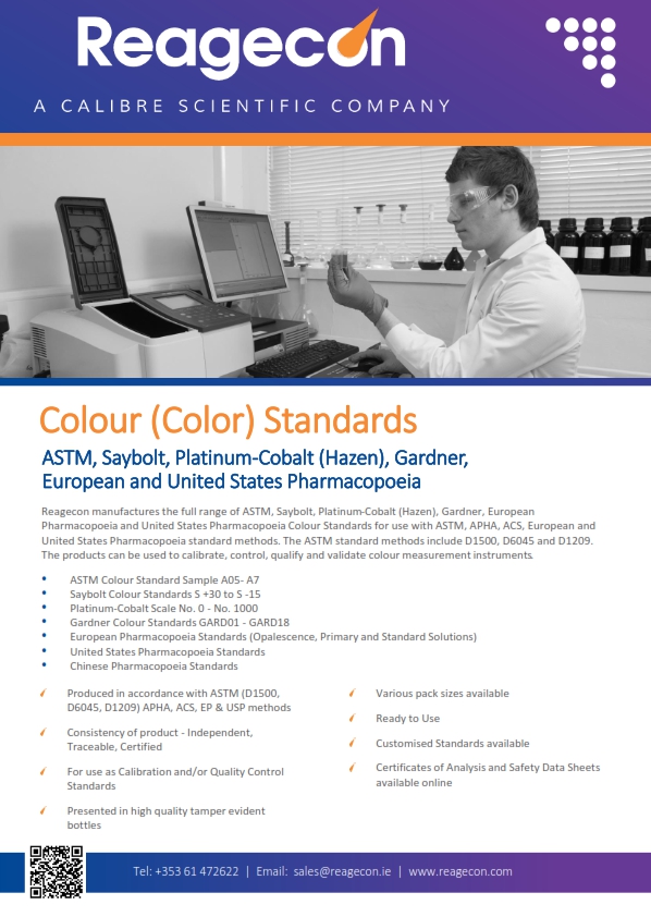 Colour (Color) Standards | Reagecon