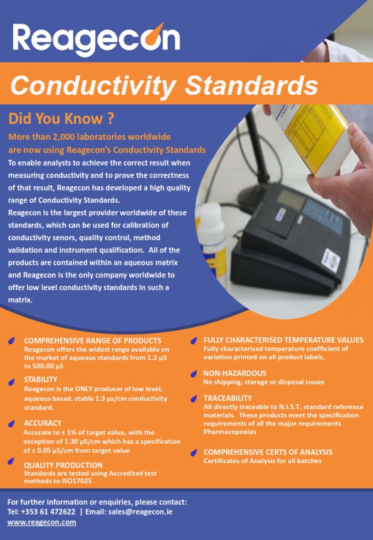 Conductivity Standards, Solutions | Reagecon