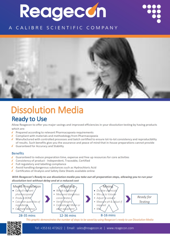 Dissolution Media Ready to Use | Reagecon