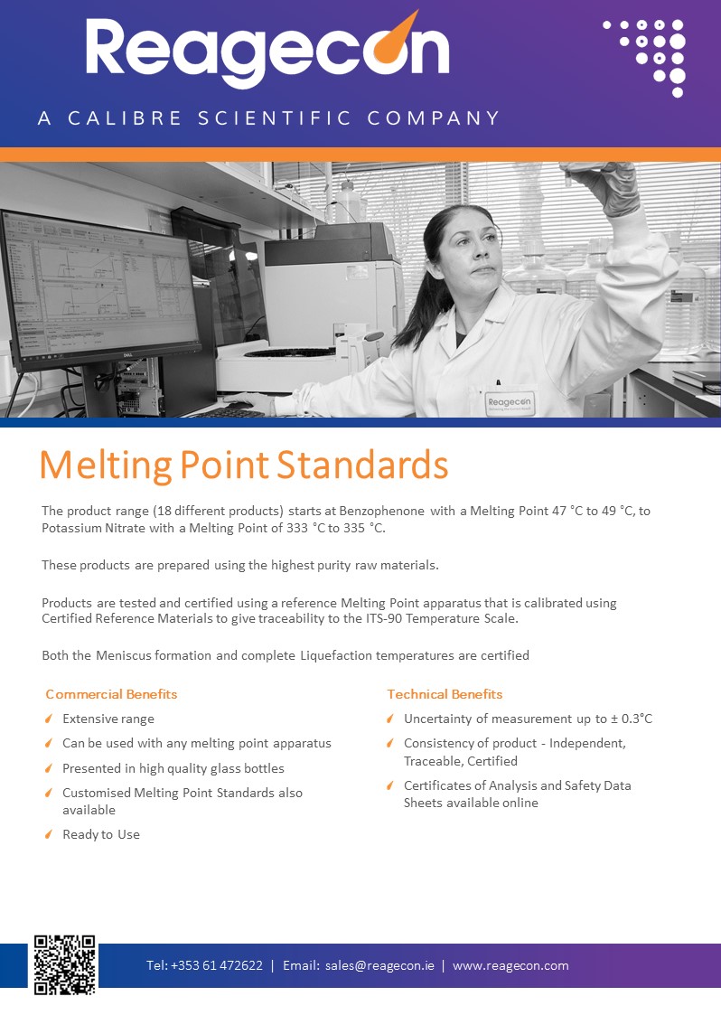 Melting Point Standards | Reagecon