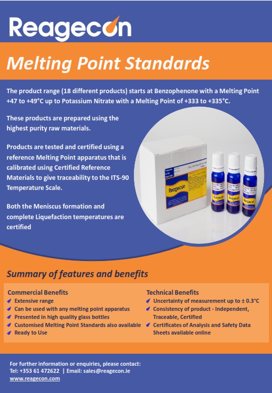 Melting Point Standards | Reagecon