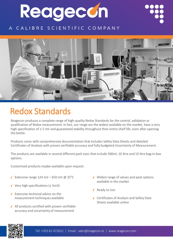 Redox Standards, Solutions | Reagecon