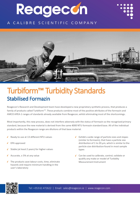 Turbiform Stabilised Formazin Turbidity Standards | Reagecon